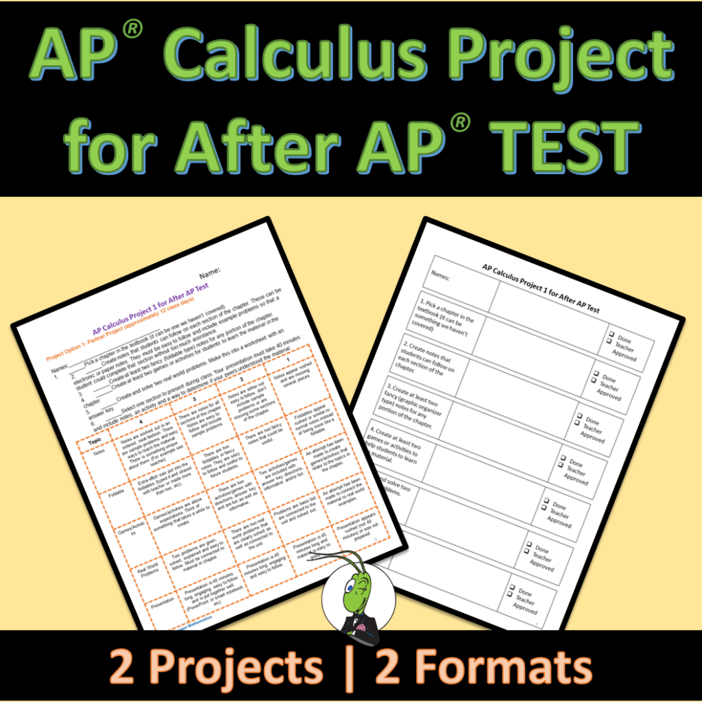 Calculus Project for After AP™ Test | End of Year Project | Made By ...