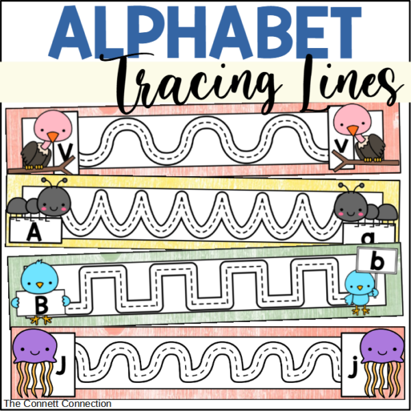 Alphabet Prewriting Tracing Lines with Animals | Made By Teachers