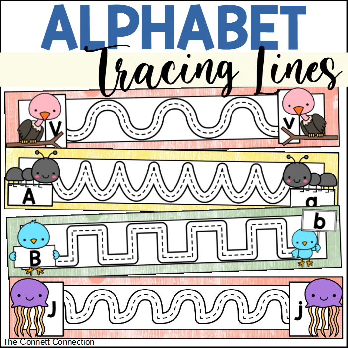 Alphabet Prewriting Tracing Lines with Animals | Made By Teachers