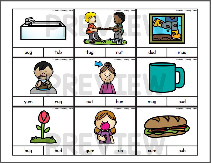 Short Vowel CVC Word Clip Cards | Made By Teachers