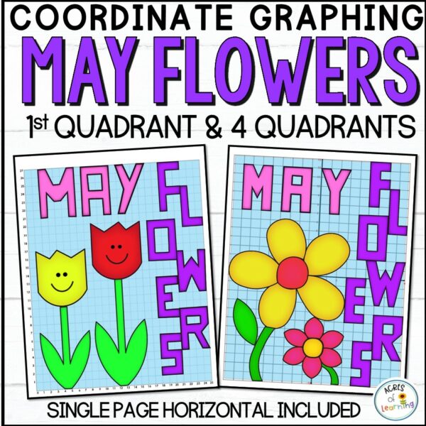 Spring Flowers Coordinate Graphing Mystery Picture | May Math Printable ...