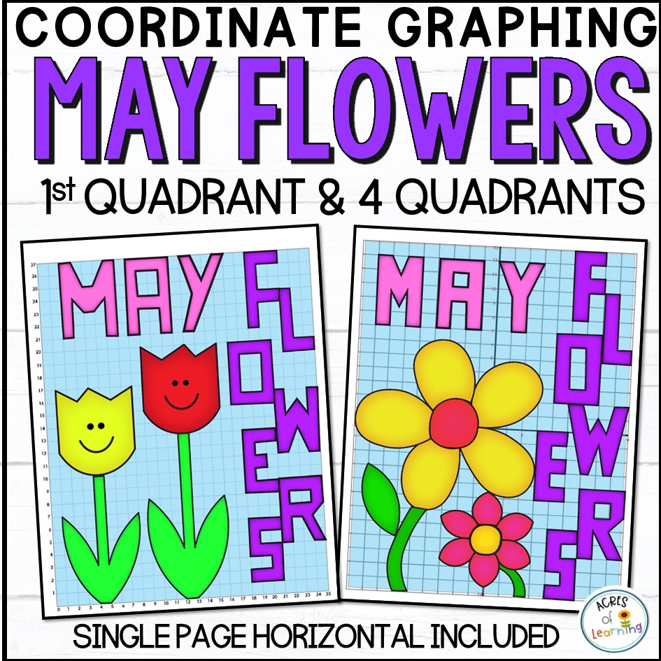 Spring Flowers Coordinate Graphing Mystery Picture | May Math Printable ...