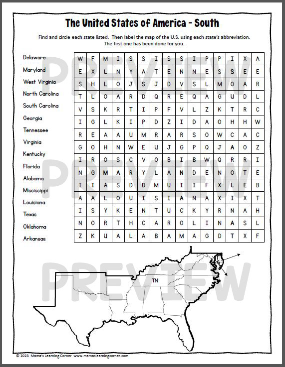United States Word Search Puzzles | Made By Teachers
