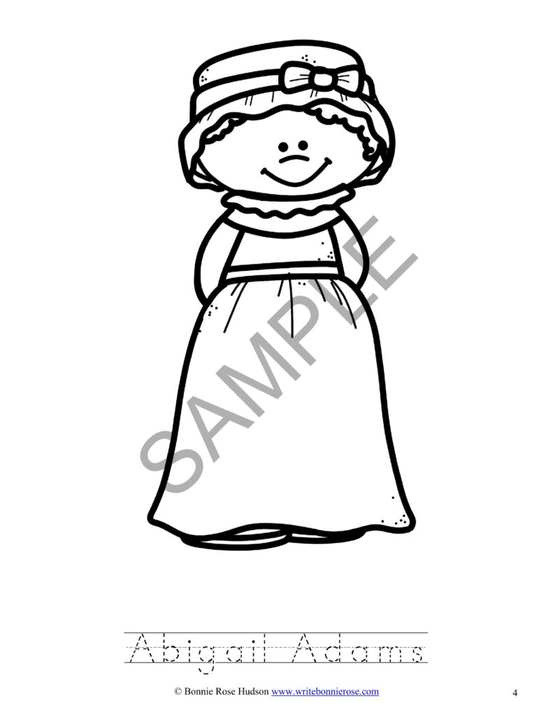 U.S. First Ladies Coloring Book-Level A | Made By Teachers