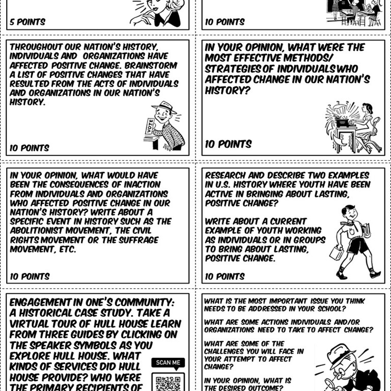 Civic Engagement Task Cards (48 Task Cards Based on Bloom's Taxonomy ...