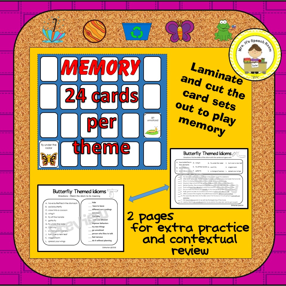 April Speech Therapy Idioms - Upper Elementary, Middle School, High ...