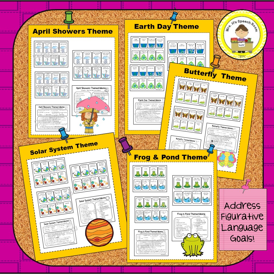 April Speech Therapy Idioms - Upper Elementary, Middle School, High ...