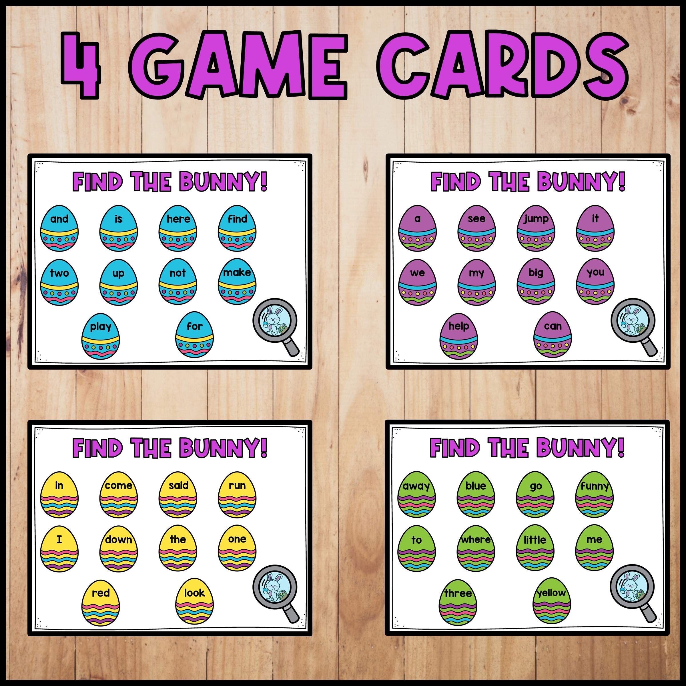 Pre-K Sight Words | Easter Digital Hide & Seek – Easter Bunny | Made By ...