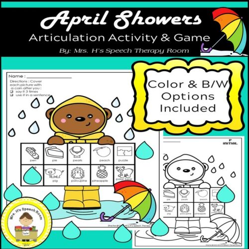April Showers Speech Therapy Articulation Activity | Made By Teachers