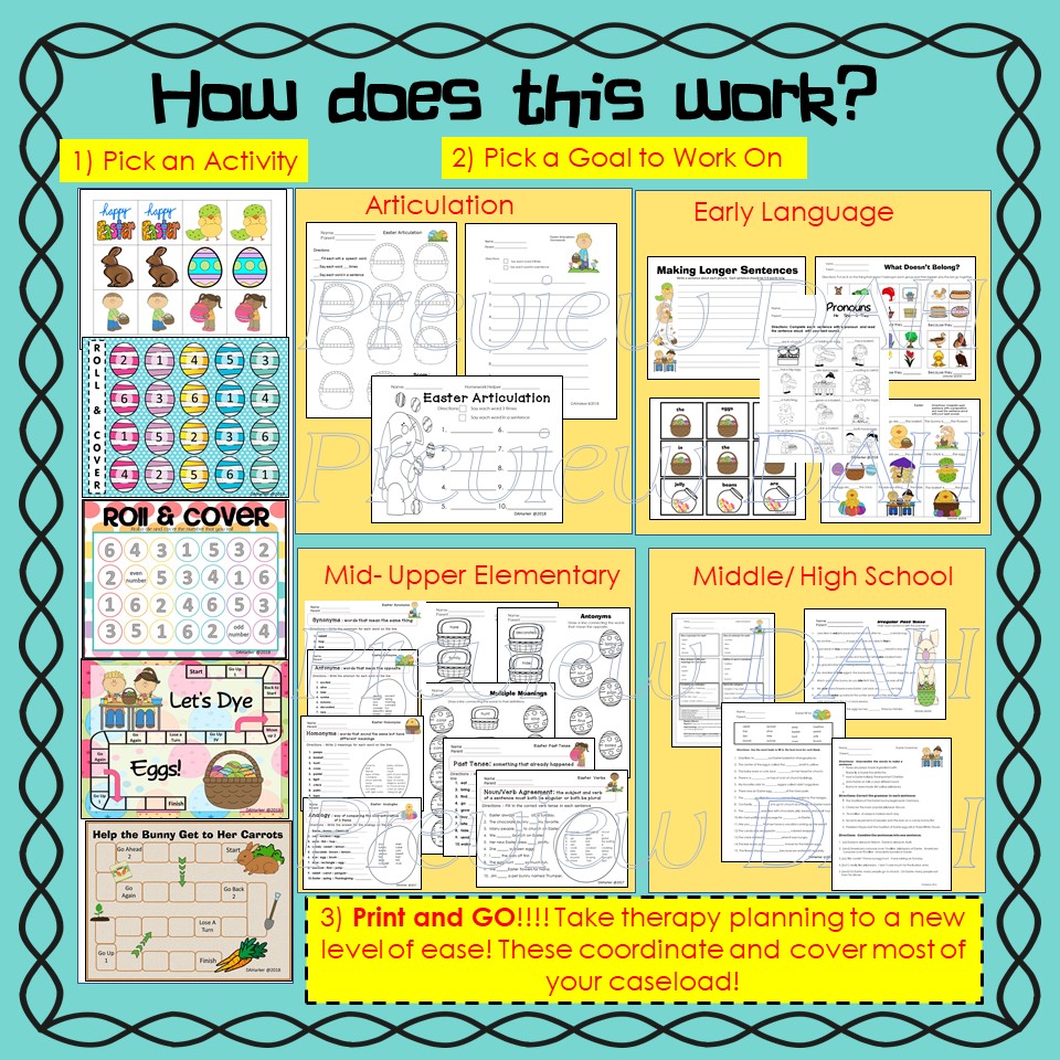 Easter Speech Therapy Printable Pack | Made By Teachers