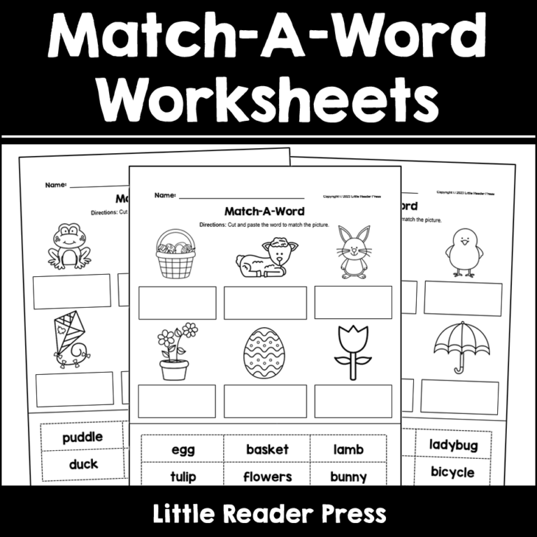 Spring Match-A-Word Worksheets | Made By Teachers