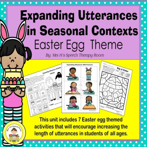 Expanding Utterances in Speech Therapy- Easter Egg Theme | Made By Teachers