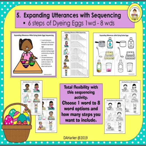 Expanding Utterances in Speech Therapy- Easter Egg Theme | Made By Teachers