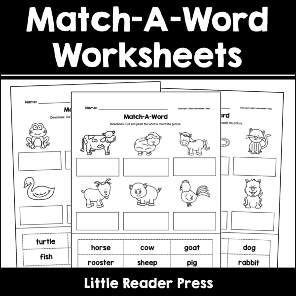 Animals Match-A-Word Worksheets | Made By Teachers