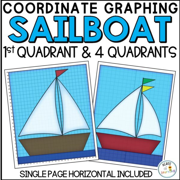 Spring Coordinate Graphing Mystery Picture | Sailboat Math Activity ...