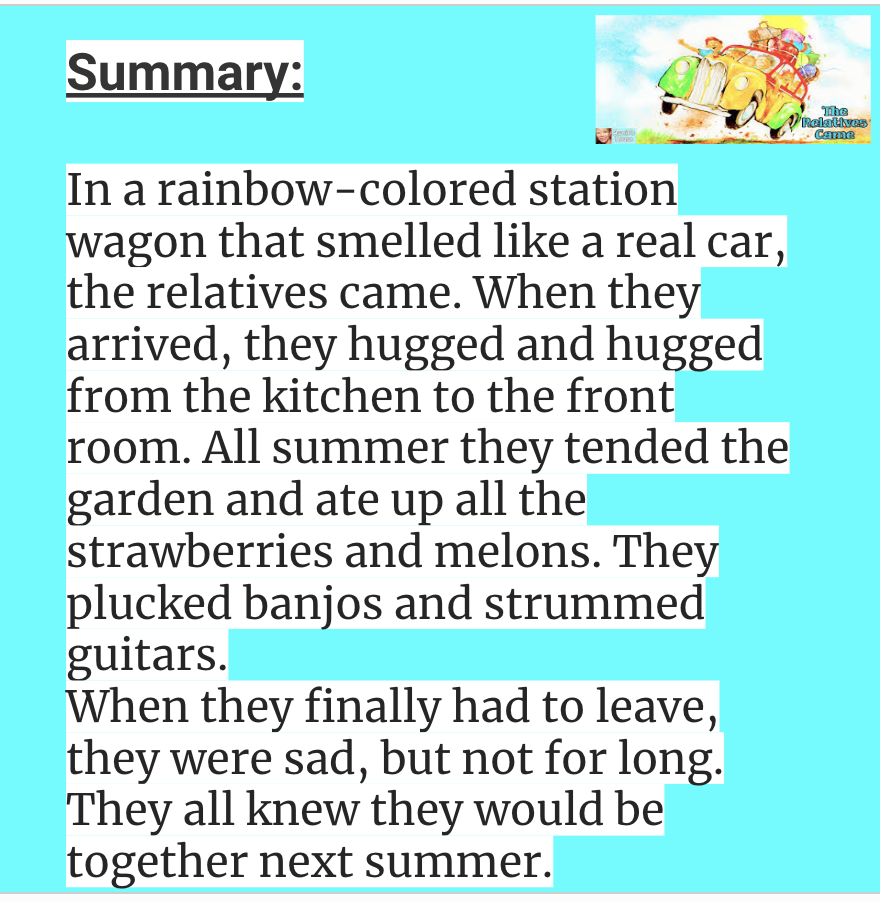 THE RELATIVES CAME READING LESSONS & ACTIVITIES PACKET | Made By Teachers