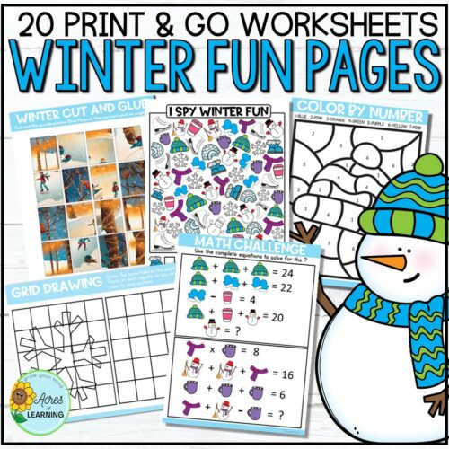 Winter Color By Number | Word Search | Printable Fun Pages | Made By ...