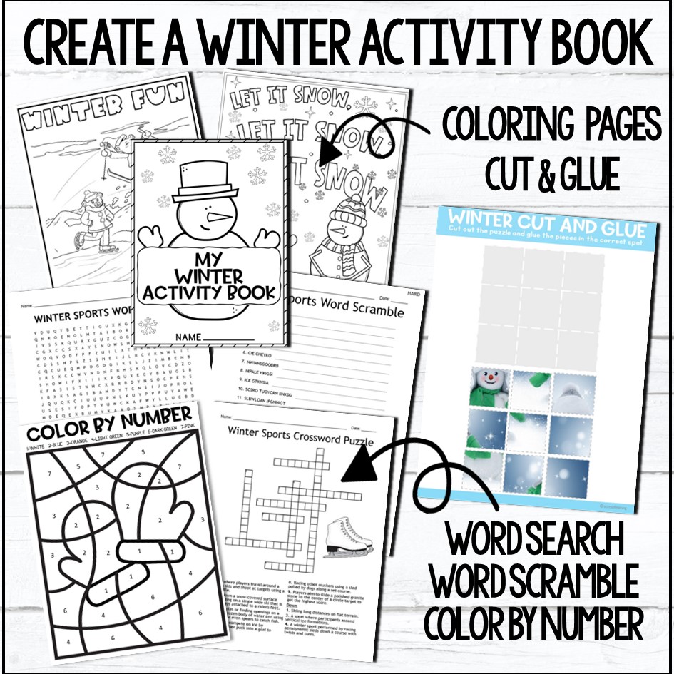 Winter Color By Number | Word Search | Printable Fun Pages | Made By ...