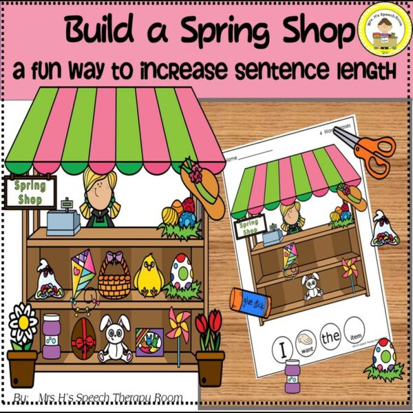 Build A Spring Easter Shop to Increase Sentence Length | Made By Teachers