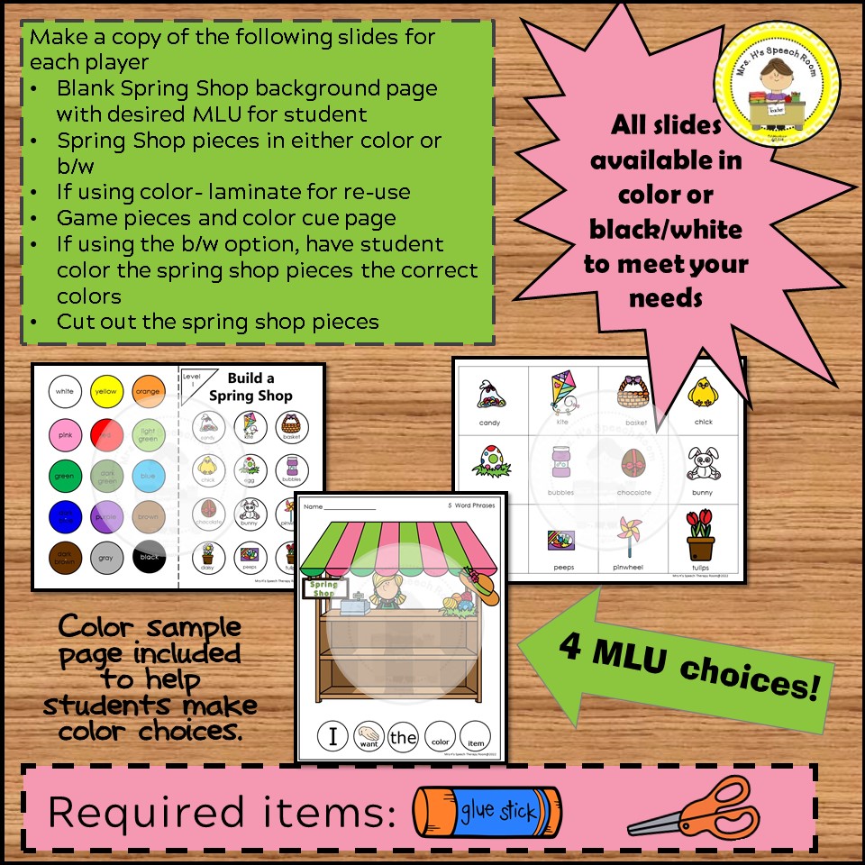 Build A Spring Easter Shop to Increase Sentence Length | Made By Teachers