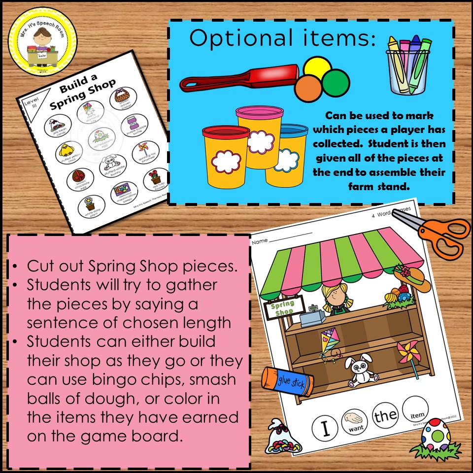 Build A Spring Easter Shop to Increase Sentence Length | Made By Teachers