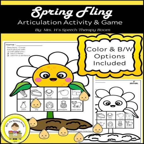 Spring Speech Therapy Articulation Activity (Copy) | Made By Teachers