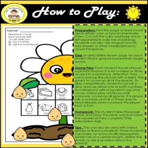 Spring Speech Therapy Articulation Activity (Copy) | Made By Teachers