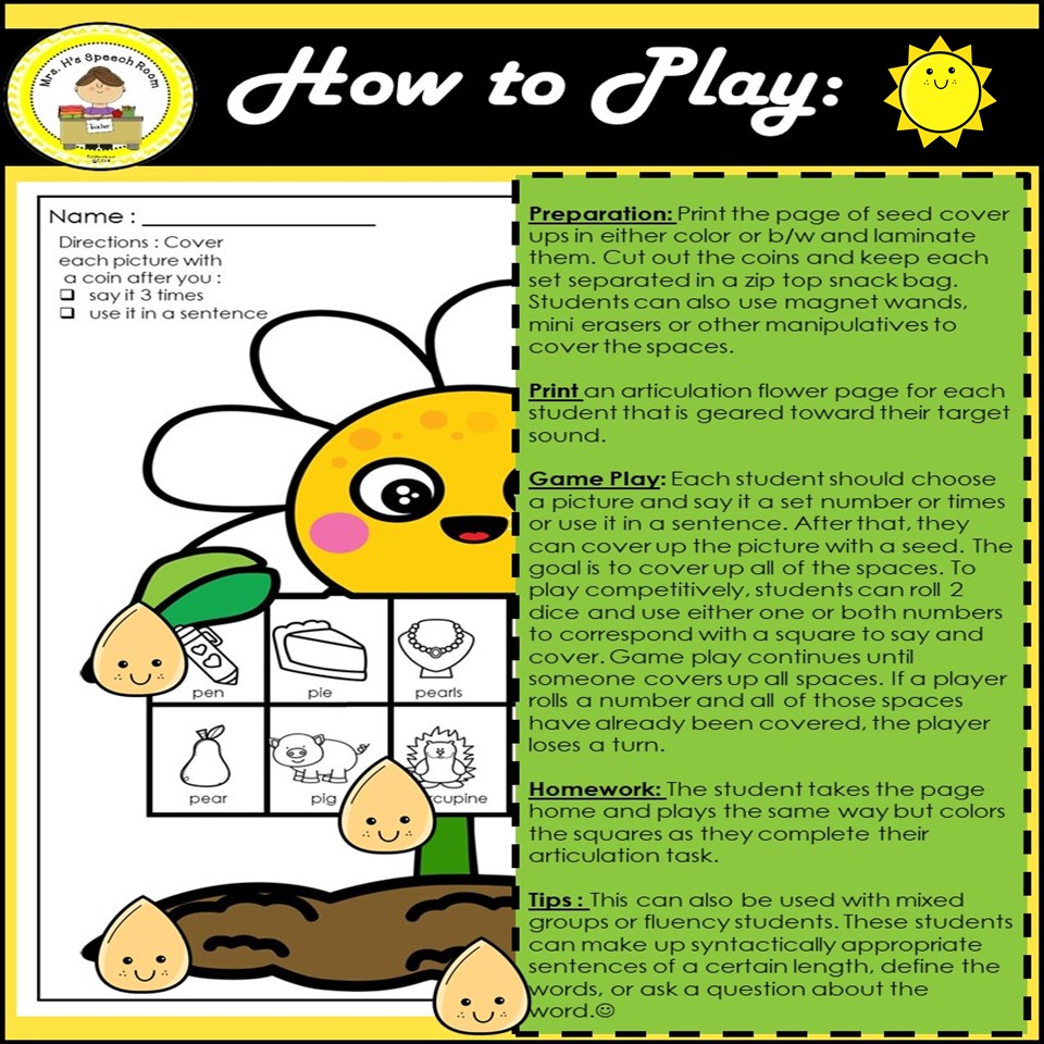 Spring Speech Therapy Articulation Activity (Copy) | Made By Teachers