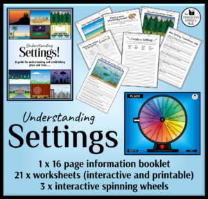 Story Settings Writing Bundle - Worksheets, Setting Wheels and ...