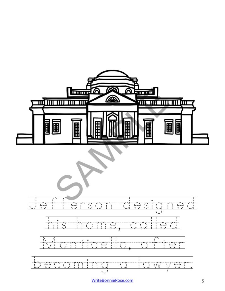 Thomas Jefferson Coloring Book - Level B | Made By Teachers