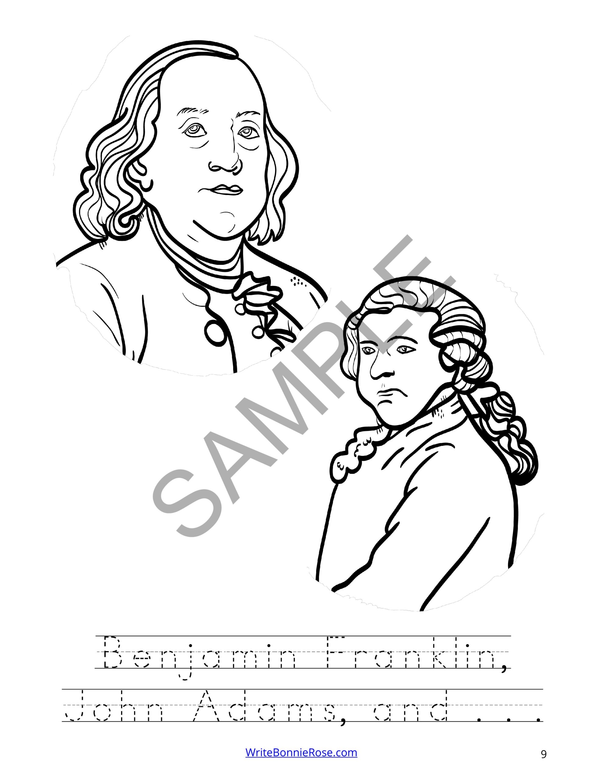 Thomas Jefferson Coloring Book - Level B | Made By Teachers
