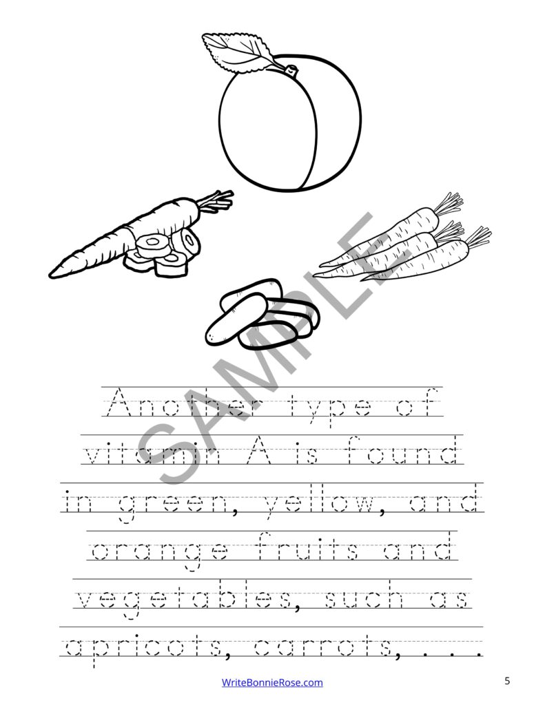 Vitamins & Minerals Coloring Book-Level B | Made By Teachers