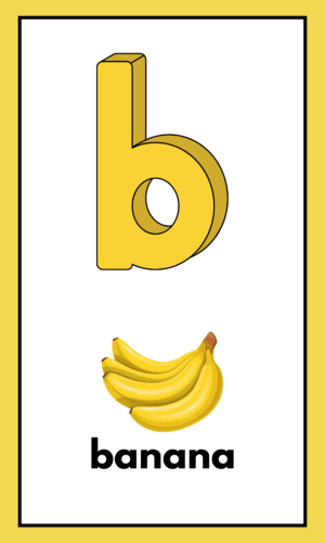 Lowercase Fruits Alphabet Flashcards for Pre-K and Kindergarten Early ...