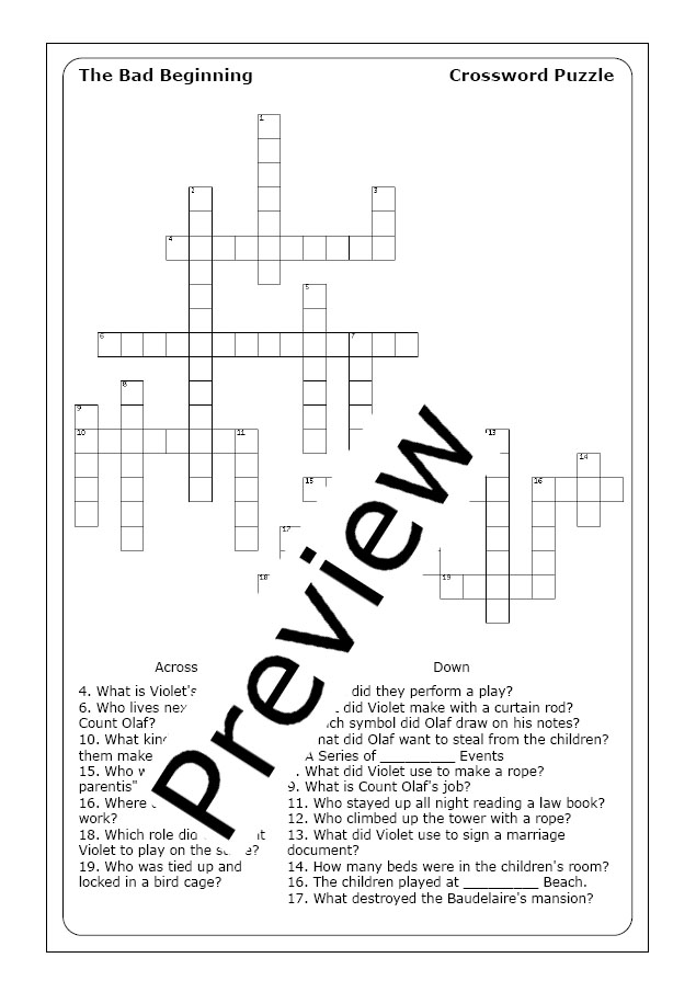 Lemony Snicket "The Bad Beginning" worksheets | Made By Teachers