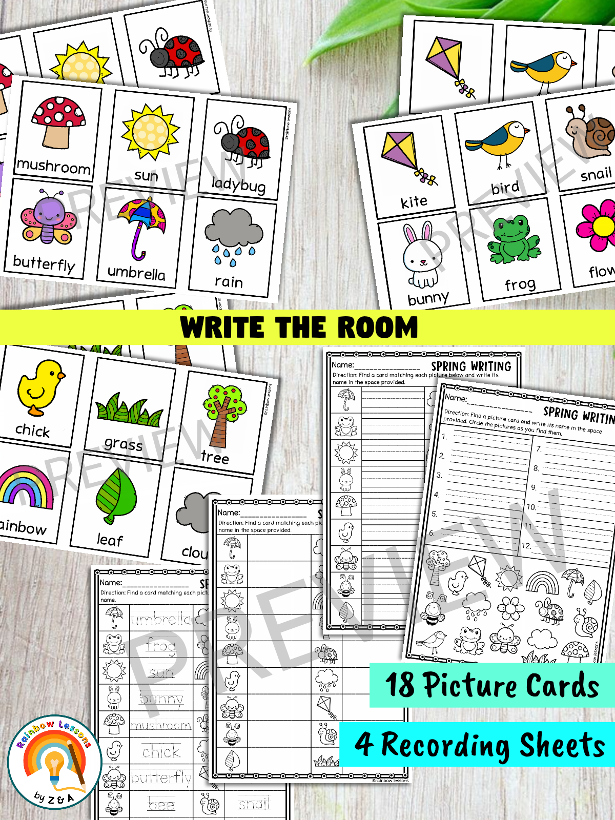 Spring Literacy Activities | Spring Emergent Readers | Spring Write the ...