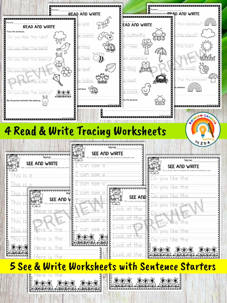 Spring Literacy Activities | Spring Emergent Readers | Spring Write the ...