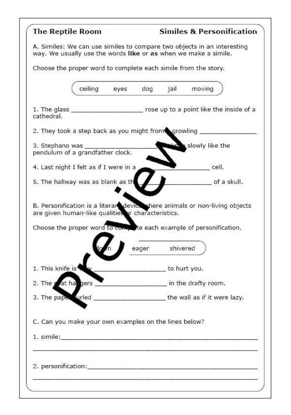 Lemony Snicket "The Reptile Room" worksheets | Made By Teachers