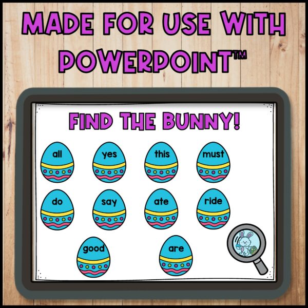 Kindergarten Sight Words | Easter Digital Hide & Seek – Easter Bunny ...