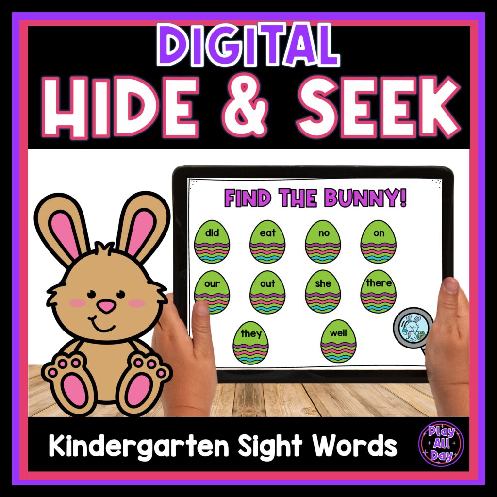 Kindergarten Sight Words | Easter Digital Hide & Seek – Easter Bunny ...