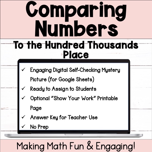 Compare Numbers - to the Hundred Thousands Place -Self-Checking ...