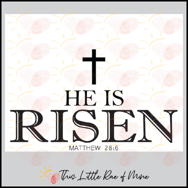 He is Risen - Jesus - Matthew 28:6 - Religious Easter - Handprint Art ...