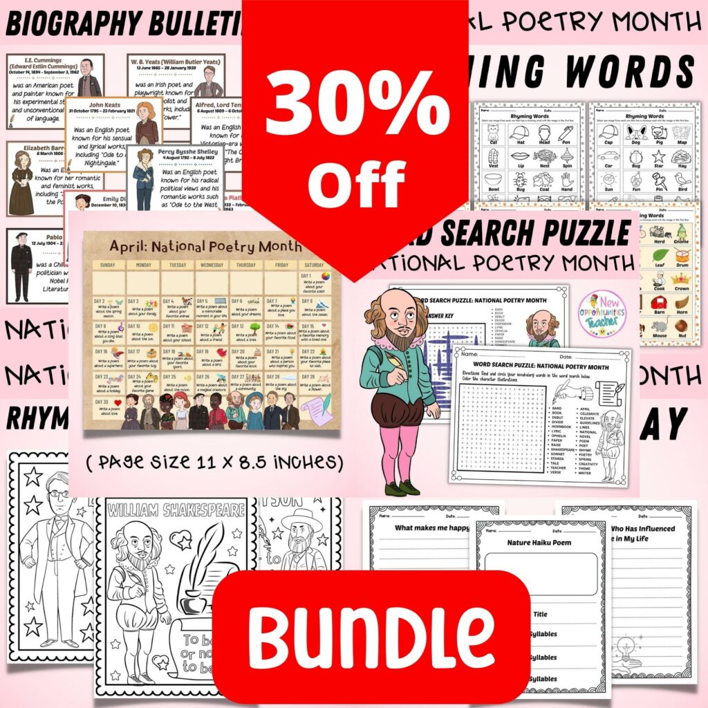 Celebrate National Poetry Month with Our Comprehensive Bundle! | Made ...