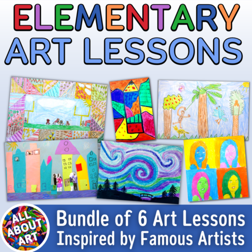 Art Lesson Bundle - Elementary Art Projects Inspired by Famous Artists ...