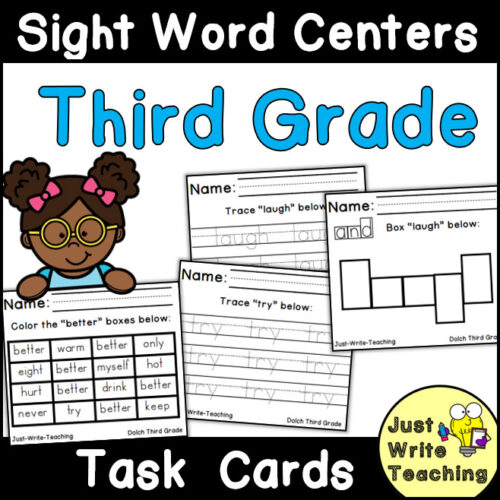 Third Grade Sight Word Task Cards | Made By Teachers
