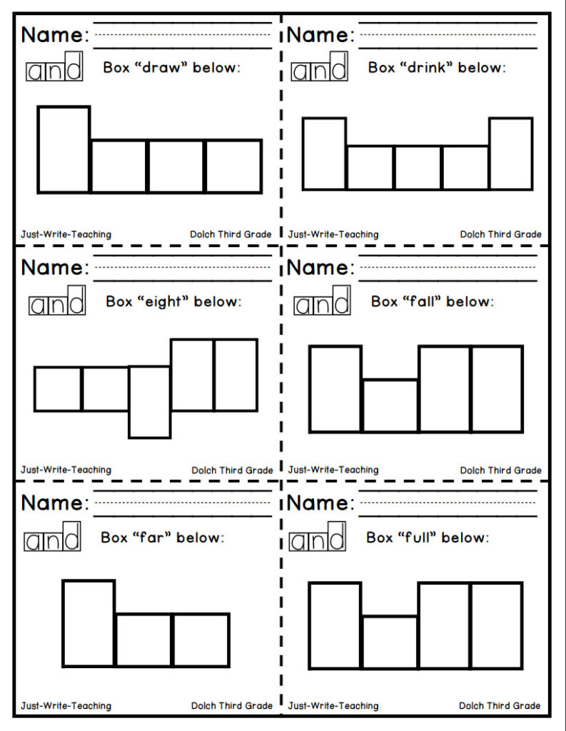Third Grade Sight Word Task Cards | Made By Teachers