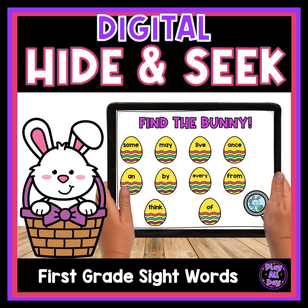 First Grade Sight Words | Easter Digital Hide & Seek - Find the Bunny ...