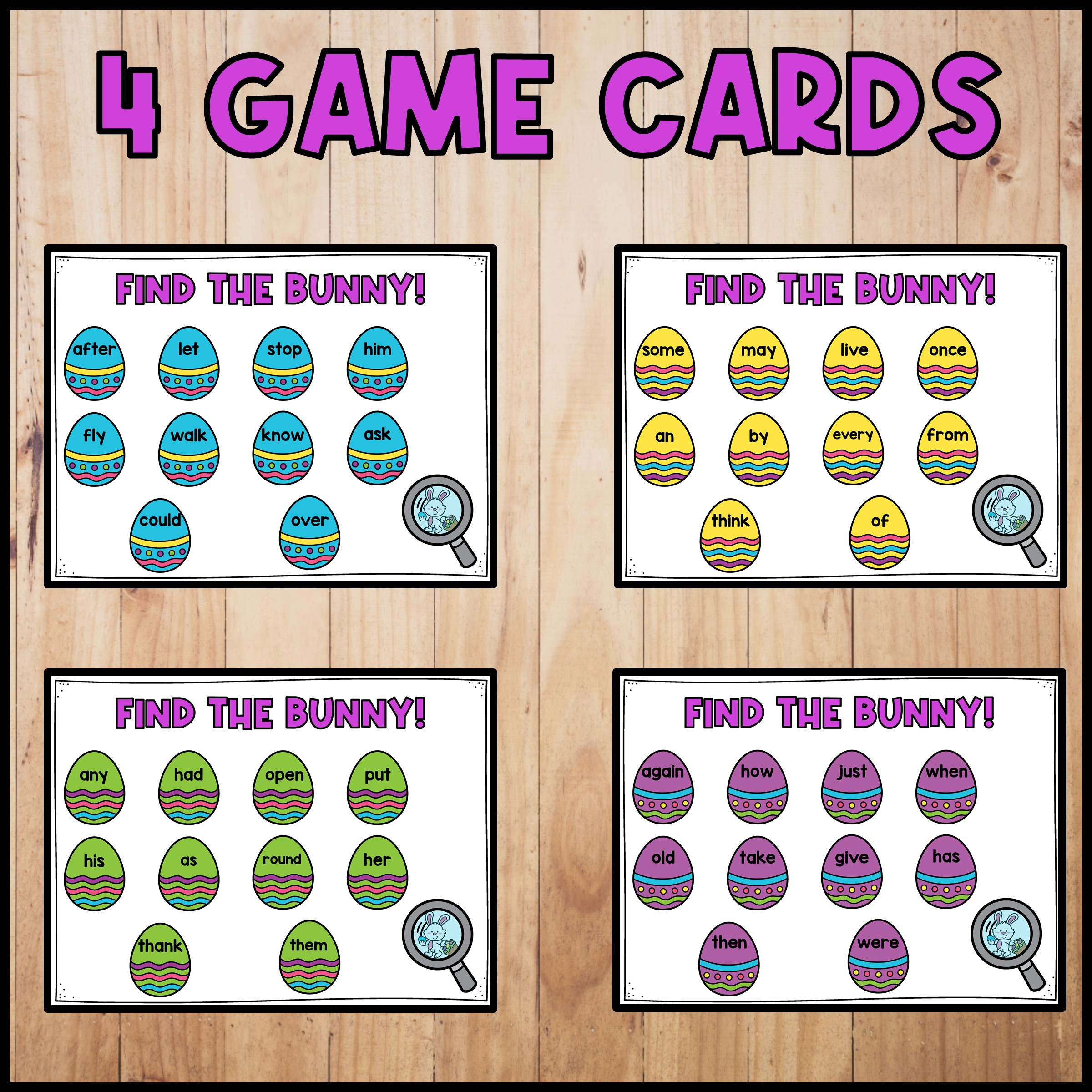 First Grade Sight Words | Easter Digital Hide & Seek - Find the Bunny ...