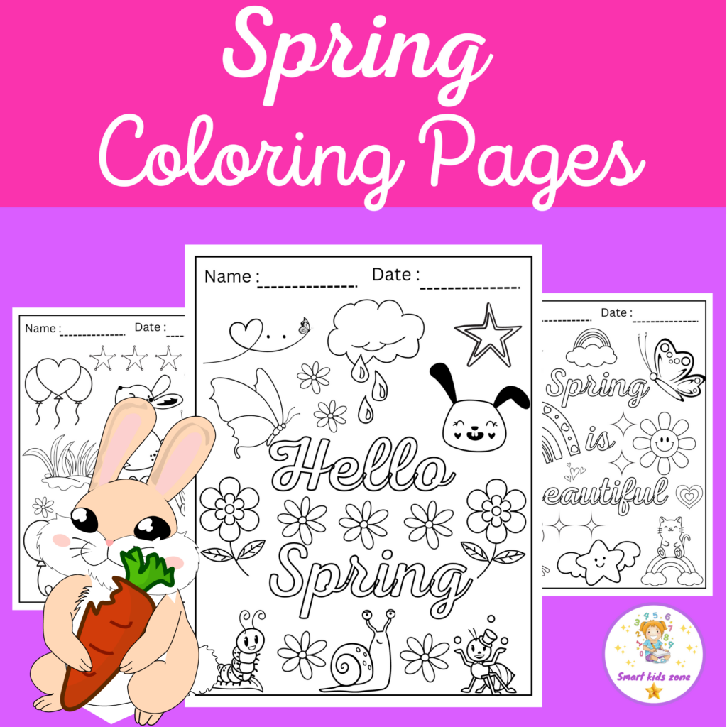 Fun SPRING Coloring Pages | First Day Of Spring Coloring Pages | Easter ...