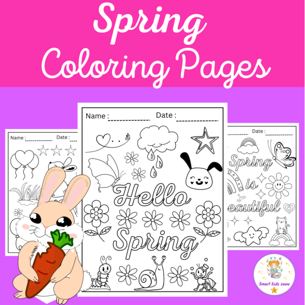 Fun SPRING Coloring Pages | First Day Of Spring Coloring Pages | Easter ...