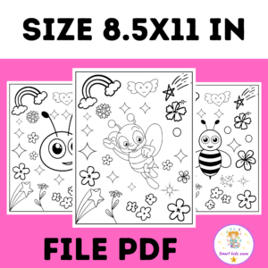 Spring Bee Coloring Pages | Spring Coloring Sheets | Spring Coloring ...